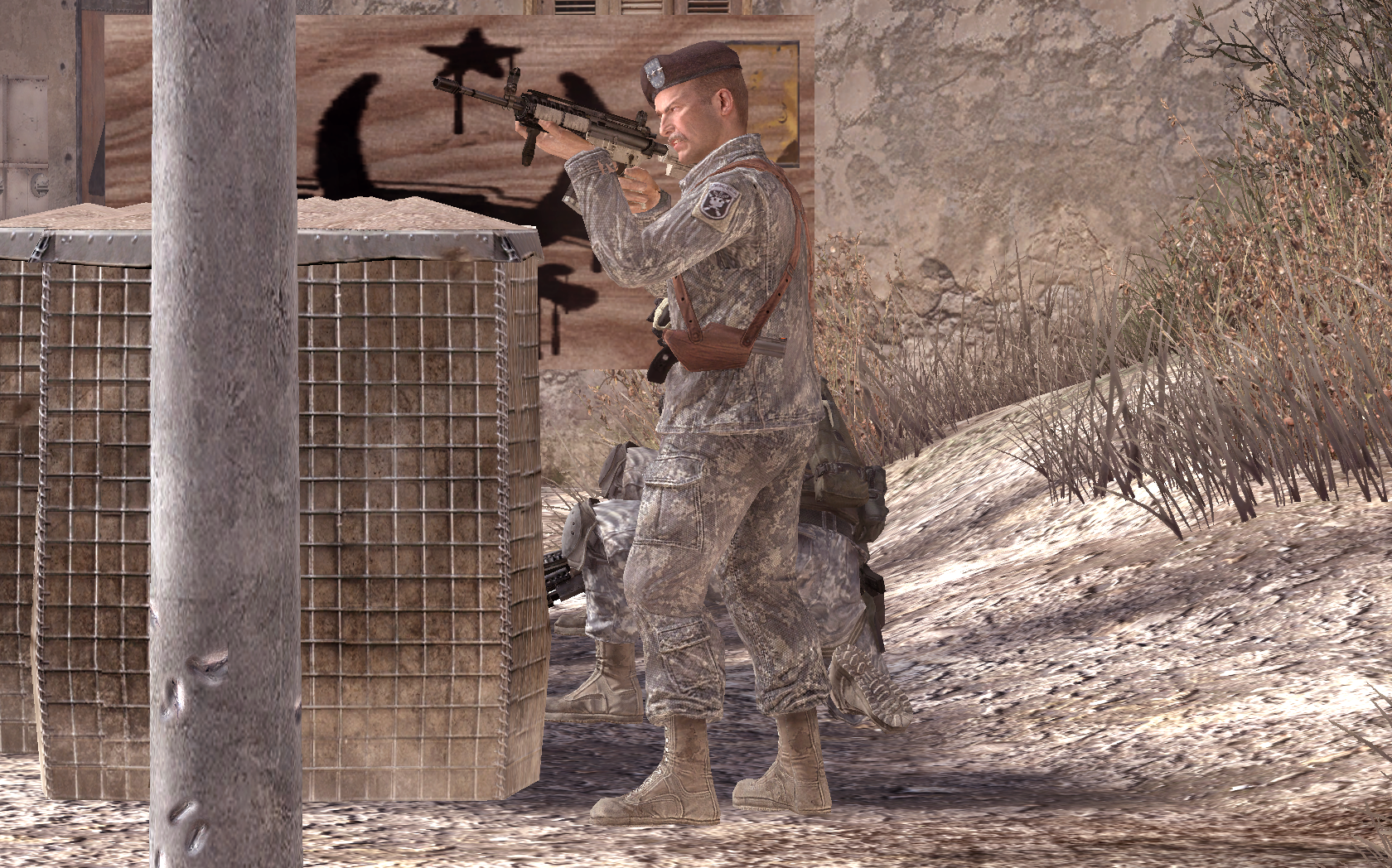 Shepherd firing M4A1 Team Player MW2 Shepherd firing M4A1 Team Player MW2
