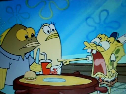 Spongebob Drinking