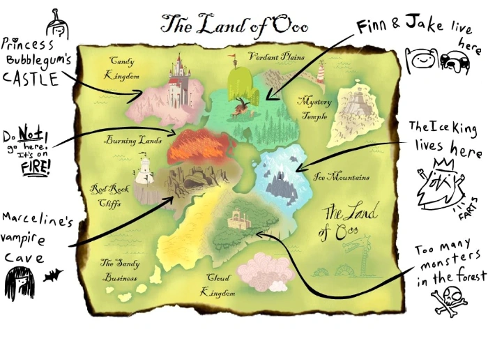 High Res Map of Ooo : r/adventuretime