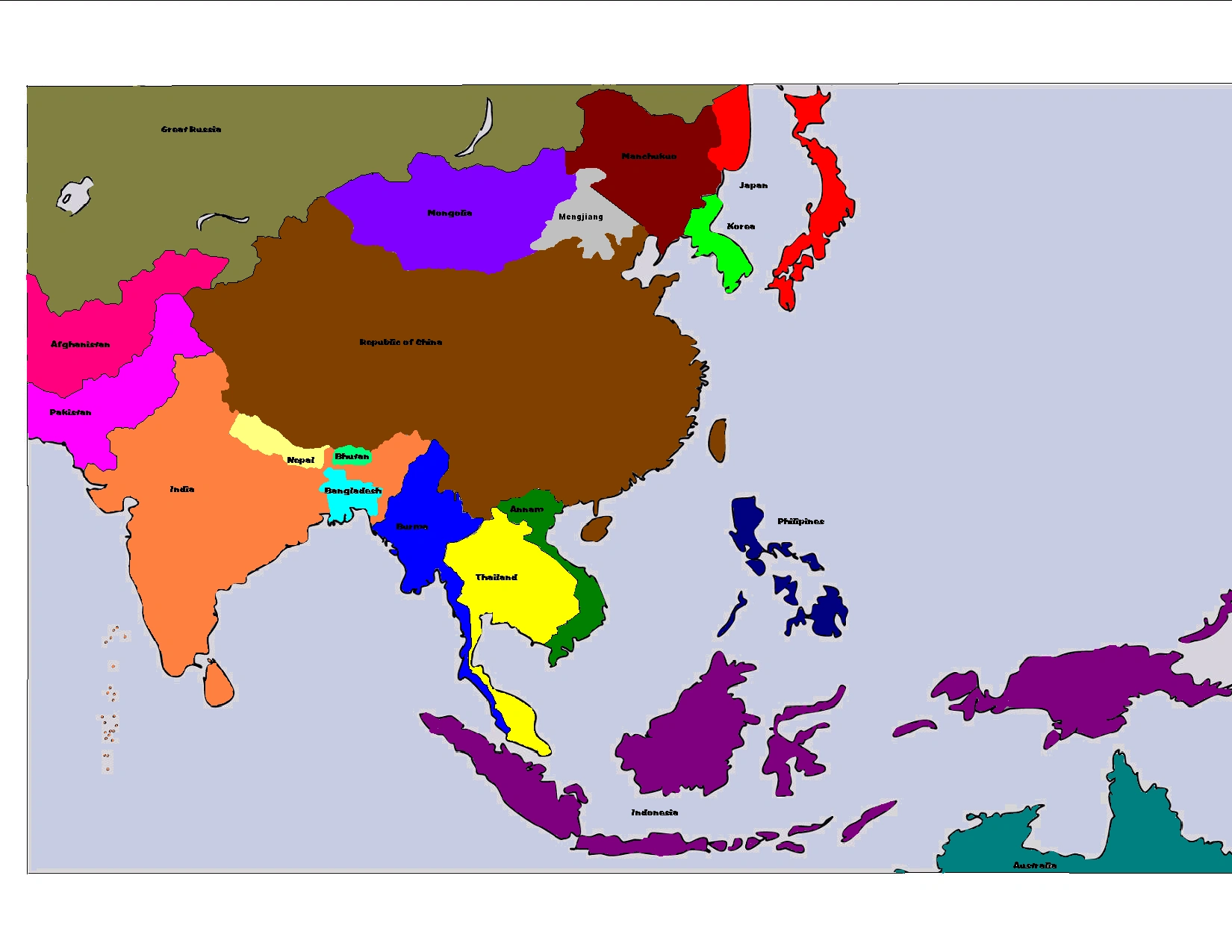 Map Of South Asia And South West Asia