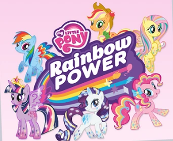 Image - MLP Rainbow Power logo and Mane 6.png - My Little Pony ...